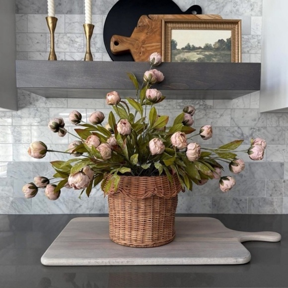 Ashland | Accents | New Set Of 5 Ashland By Michaels 15 Tan Peony Stems ...